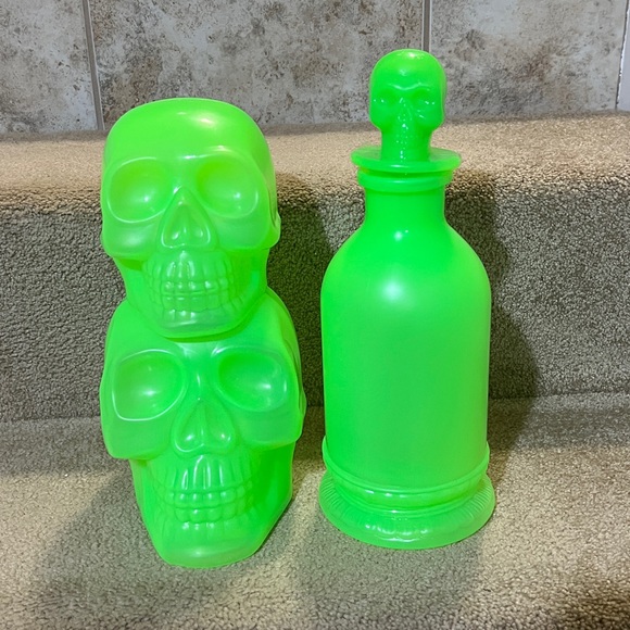 Target | Holiday | Target Hyde Eek Green Glowing Skull Blow Mold Set Of ...